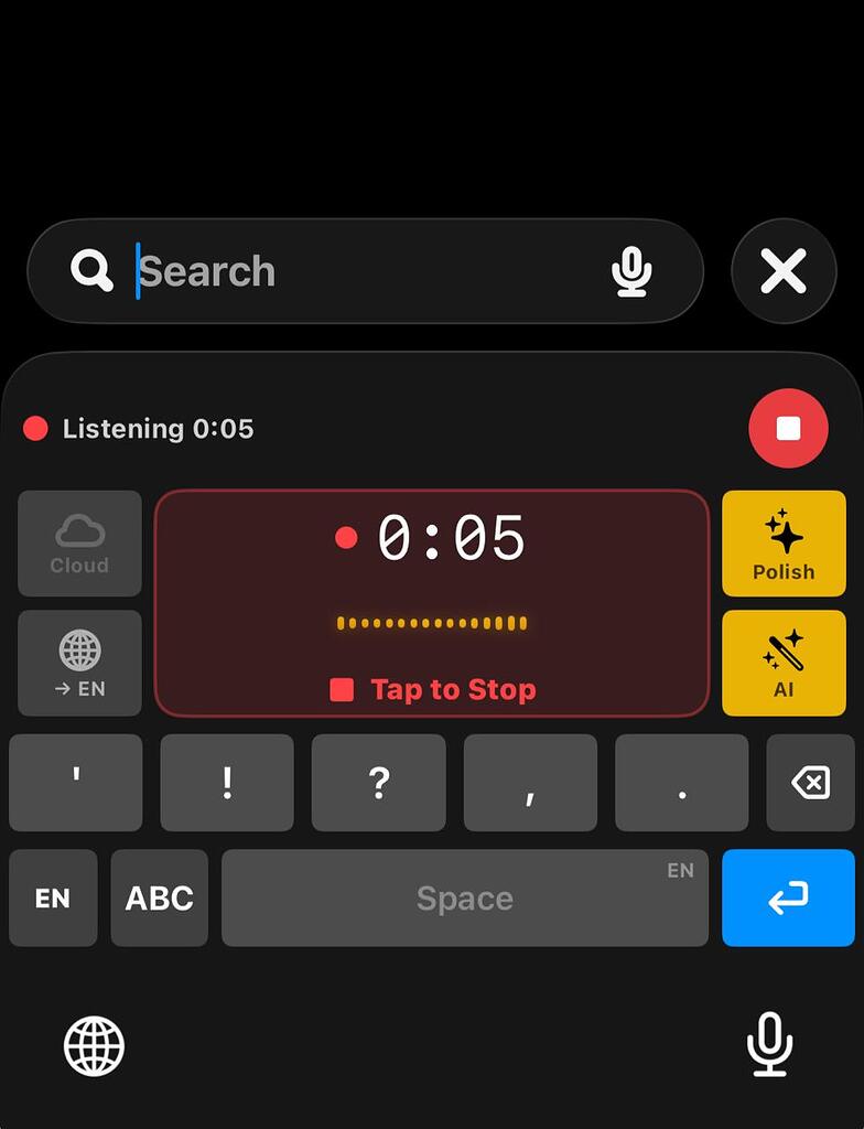 iOS voice keyboard + recording transcription with Obsidian export ...