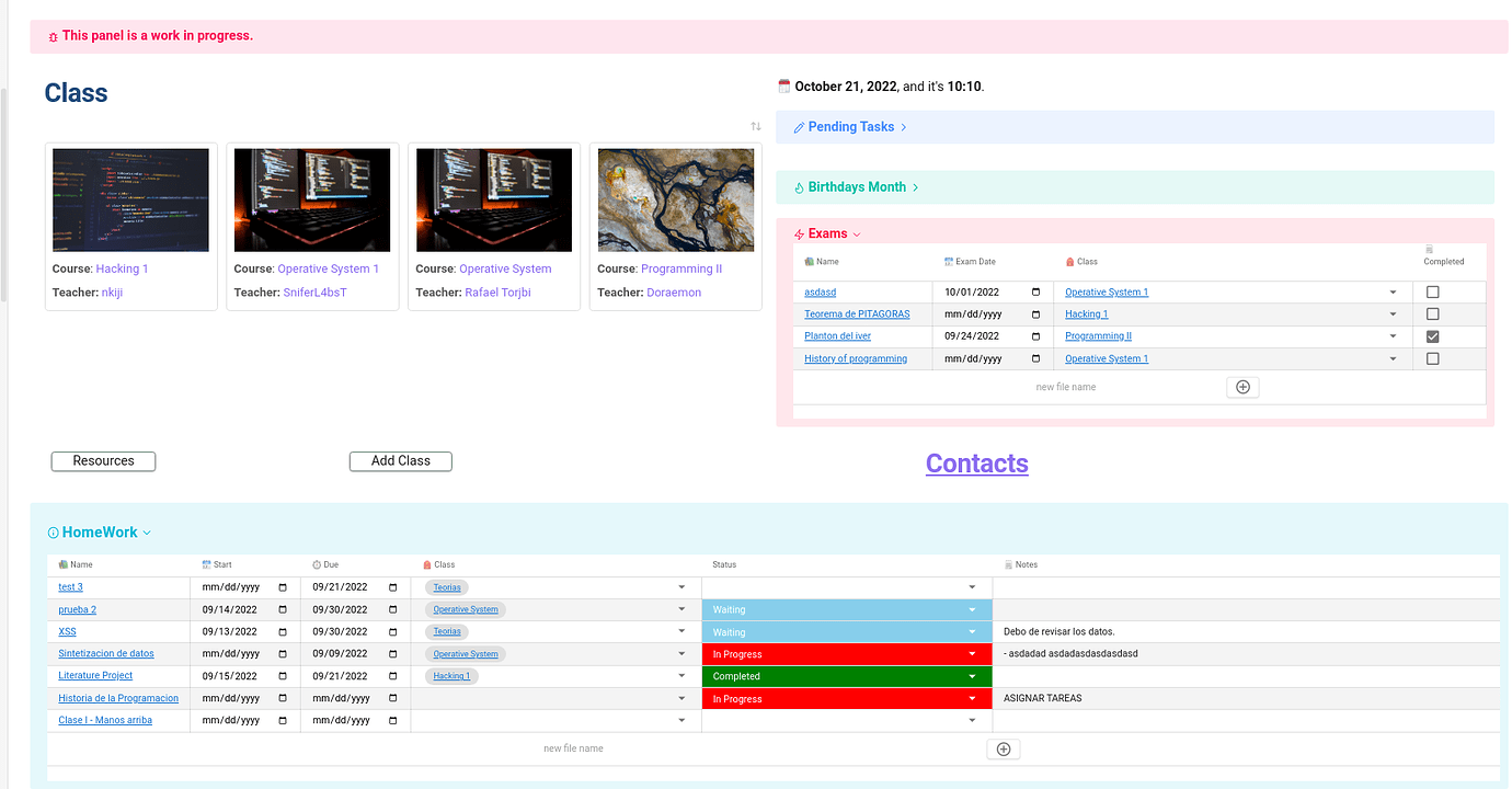 Obsidian October 2022 daily progress and learnings - Basement ...