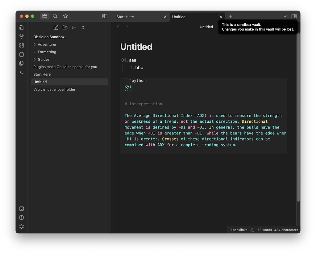Indented numbered list plus code block corrupt the editor - Bug reports - Obsidian Forum