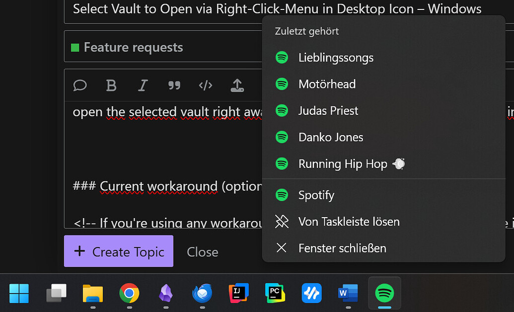 Select Vault to Open via Right-Click-Menu in Desktop Icon – Windows - Feature requests ...