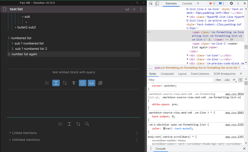 Finding specific CSS element/class to modify - Help - Obsidian Forum