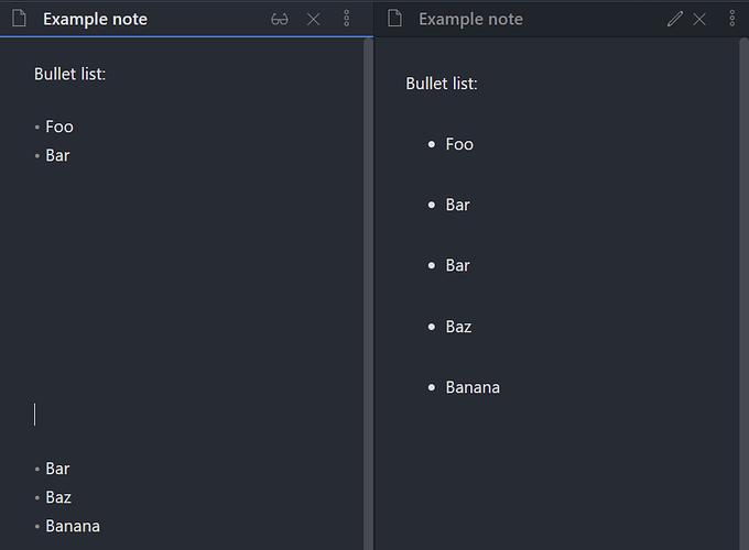 Bullet Spacing Is Inconsistent In Reading Mode Bug Graveyard Obsidian Forum