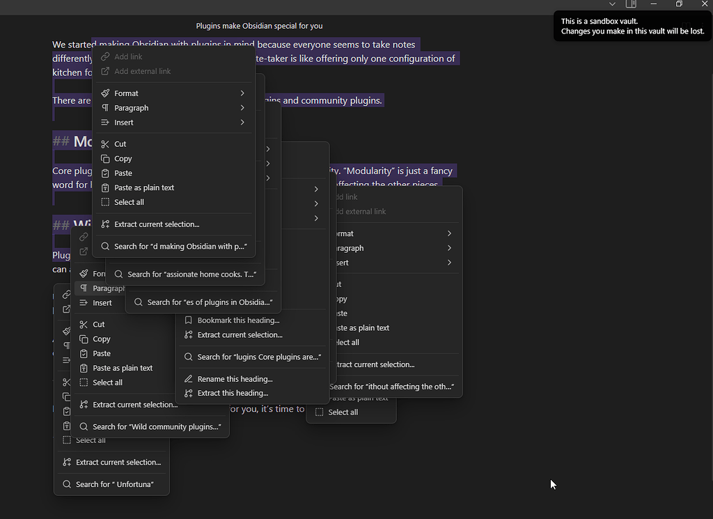 Pressing the keyboard application key does not close existing context ...