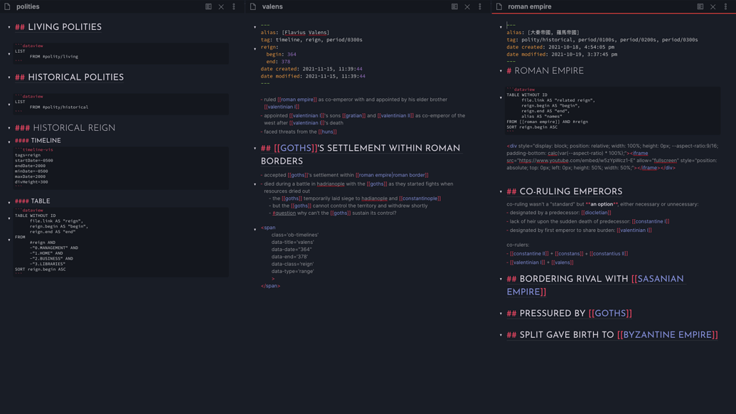 Historical timeline in Obsidian - Knowledge management - Obsidian Forum
