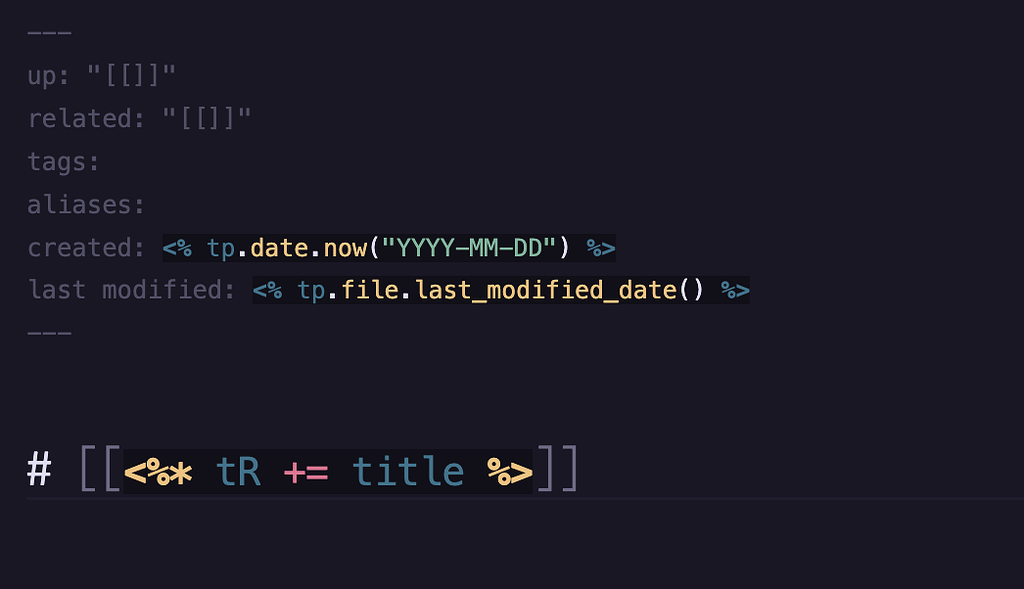 Templater Error: Template parsing error, aborting. title is not defined - Help - Obsidian Forum