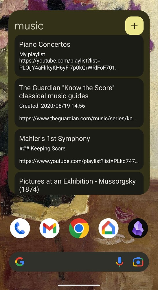 Widgets for Android app - Page 2 - Feature requests - Obsidian Forum