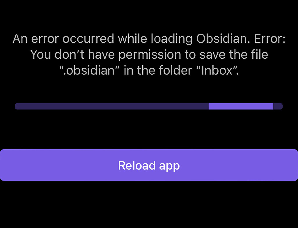 Mysterious Inbox Vault on iOS that causes Obsidian to hang - Help - Obsidian Forum