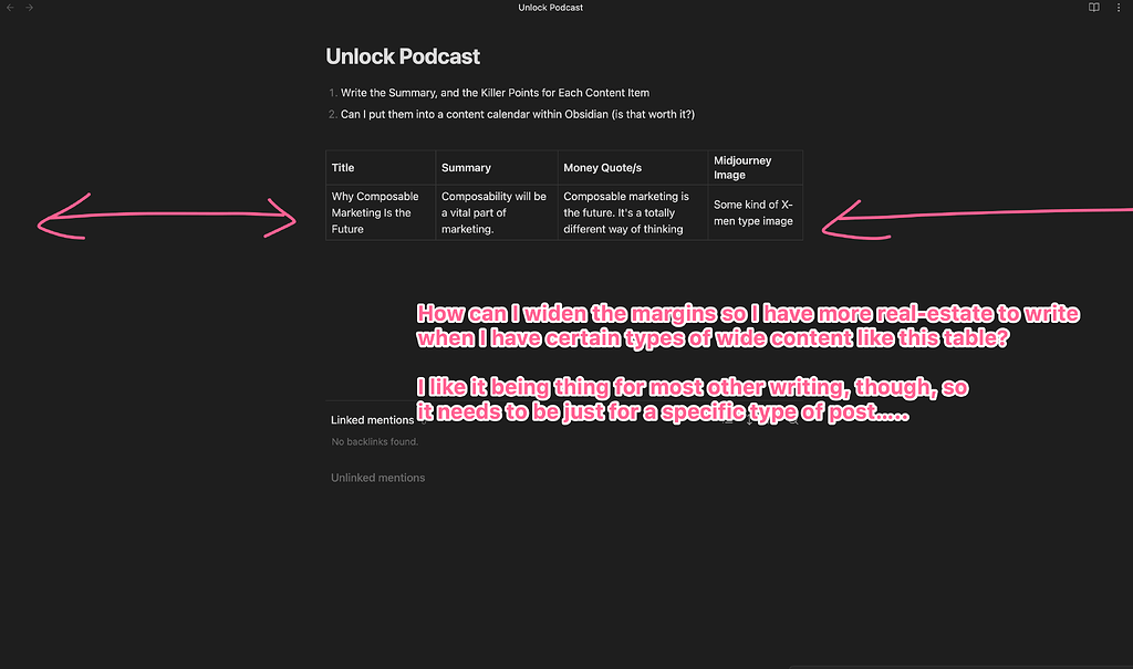 How do I change width for a specific Note? - Help - Obsidian Forum