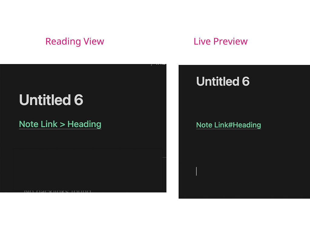 Render Live Preview Notelinkheading Like Reading View Feature Requests Obsidian Forum 