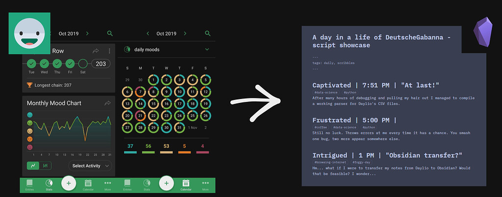 Daylio > Obsidian converter - Share & showcase - Obsidian Forum