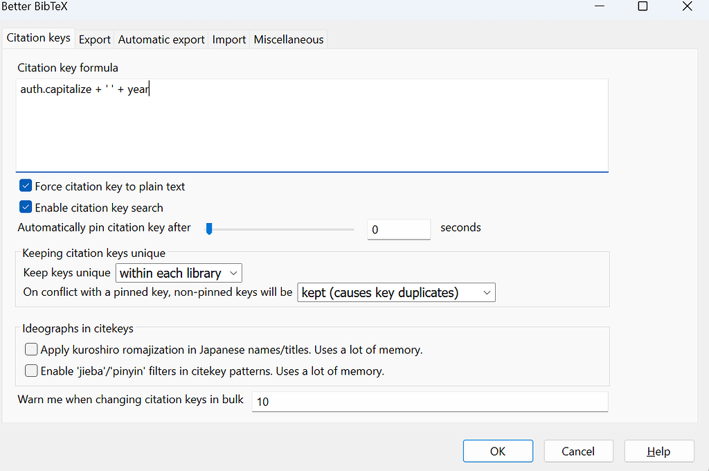 Include space in Citation Key - Help - Obsidian Forum