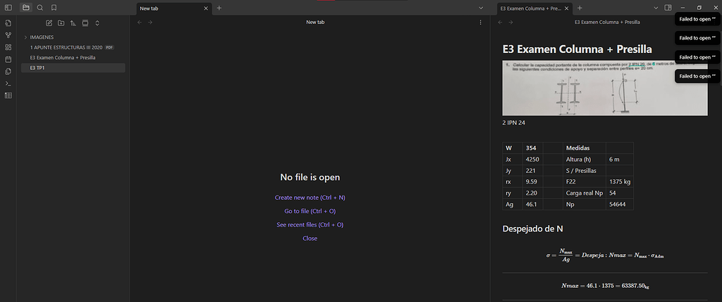 Error on notes - Help - Obsidian Forum