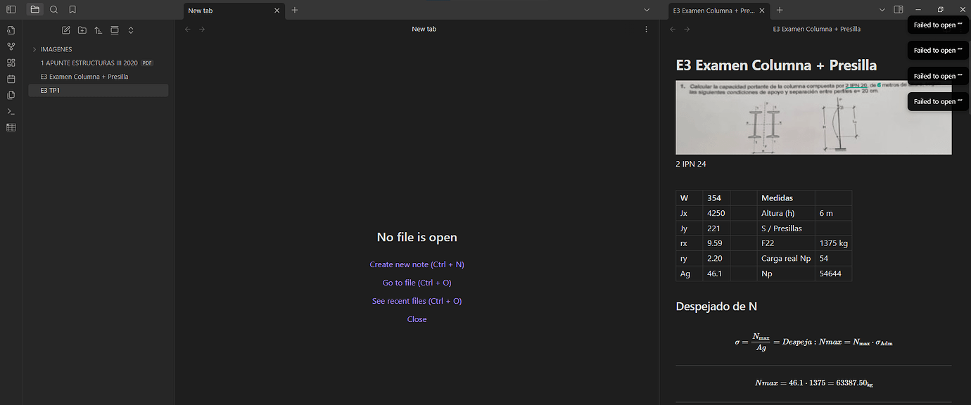 Error On Notes Help Obsidian Forum