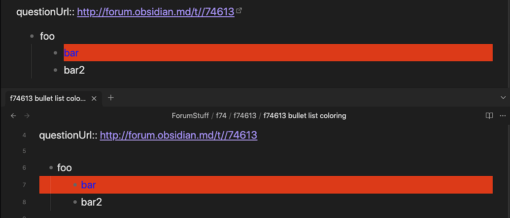 Bullet list with color removes formatting - Custom CSS & Theme Design - Obsidian Forum