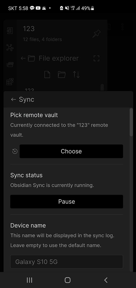 How can I access to remote vault? (I subscribed to the paid sync ...