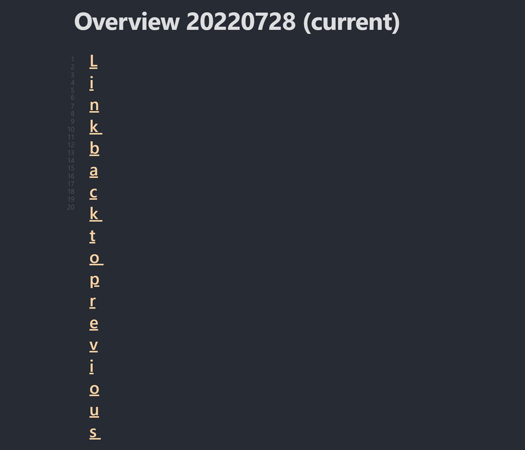 Updated to the latest version of Obsidian - single character line ...