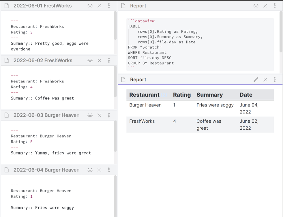 Dataview Table showing MOST RECENT Note - Help - Obsidian Forum