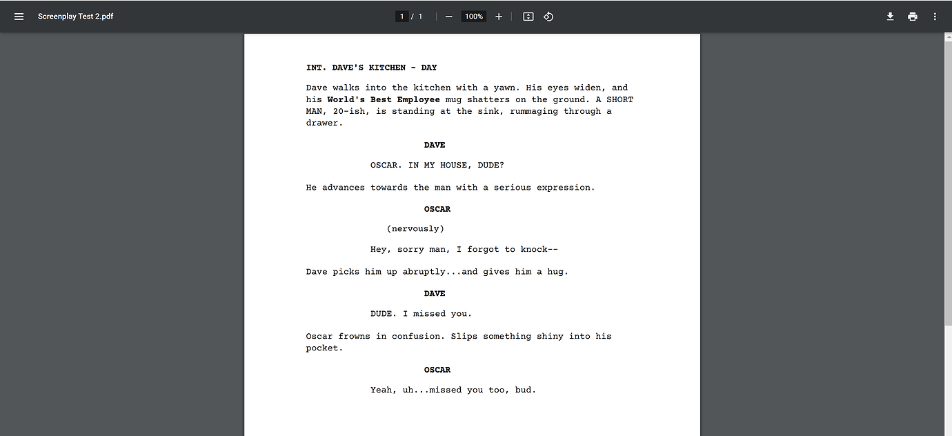 Screenwriting CSS Snippet - Write in Markdown, Export as a Well-Formatted Screenplay - Share ...