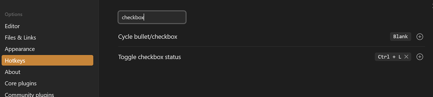 Shortcut For Checkbox Help Obsidian Forum