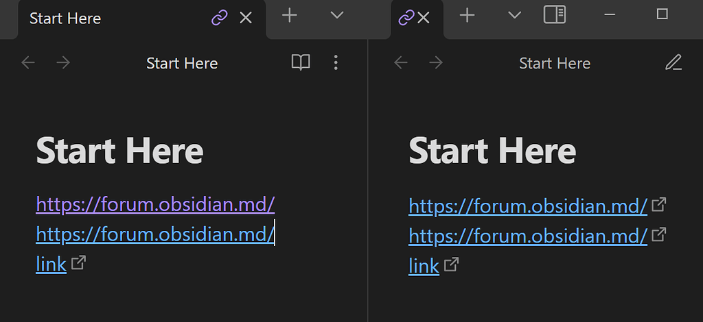 External link CSS is still broken in 1.6 - Bug graveyard - Obsidian Forum