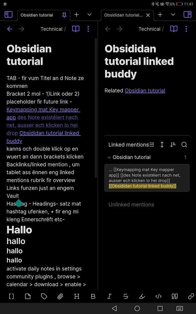 Android split view in landscape mode - Help - Obsidian Forum