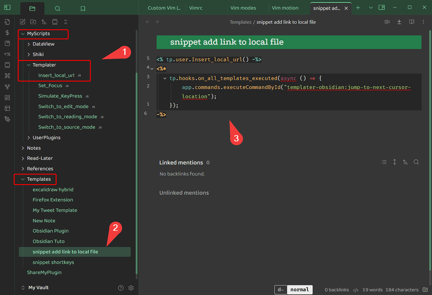 Snippet to insert link to a local file or folder (outside vault ...