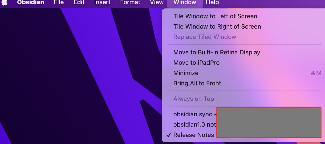 How To Access Obsidian Main Menu Items Help Obsidian Forum