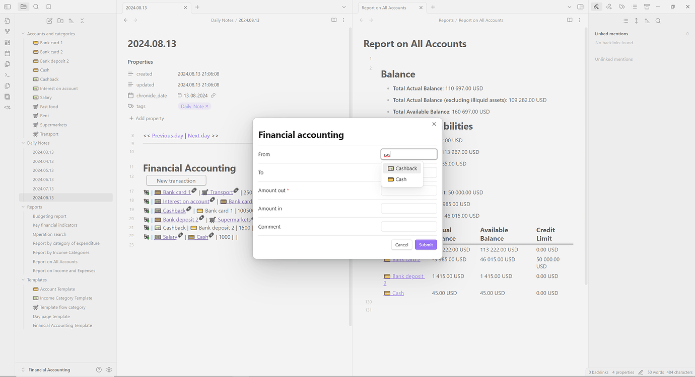 Financial tracking in Obsidian - Share & showcase - Obsidian Forum