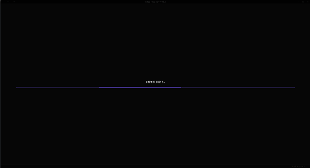 Stuck on Loading cache - Help - Obsidian Forum