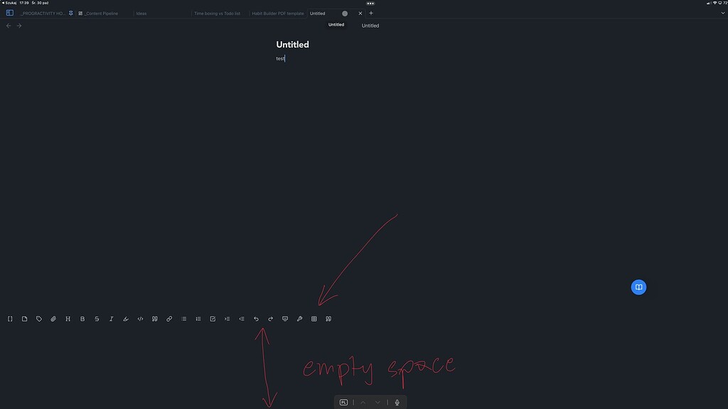 Toolbar Glitch When Using External Display and Keyboard on iPad with Obsidian - Bug graveyard ...