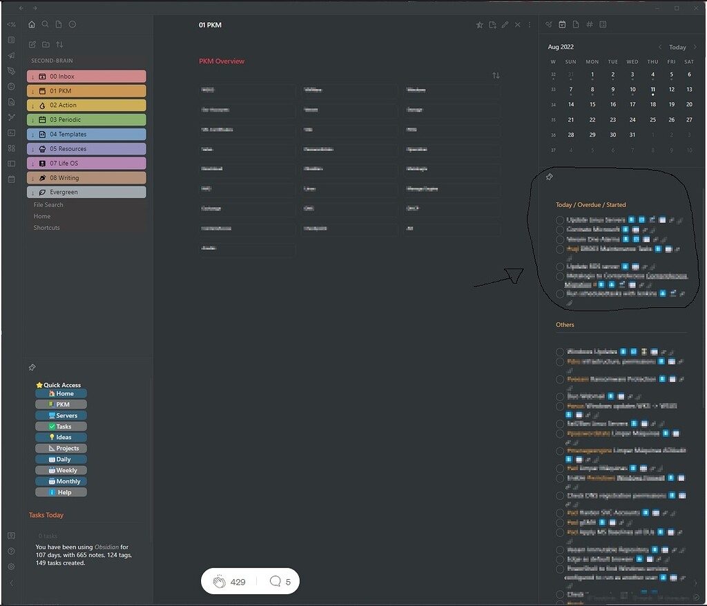How to display tasks on the right on my vault? - Help - Obsidian Forum