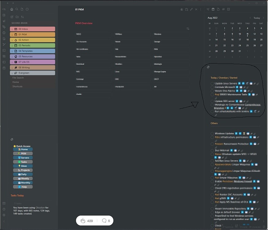 How to display tasks on the right on my vault? - Help - Obsidian Forum