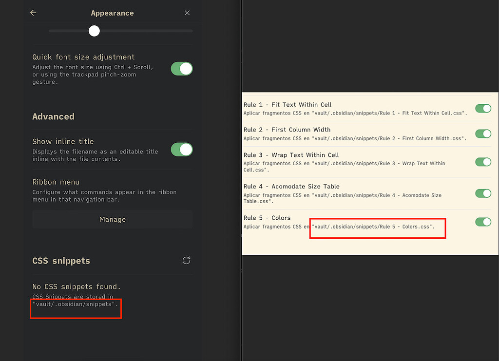 CSS Snippets not synching on iOS - Help - Obsidian Forum