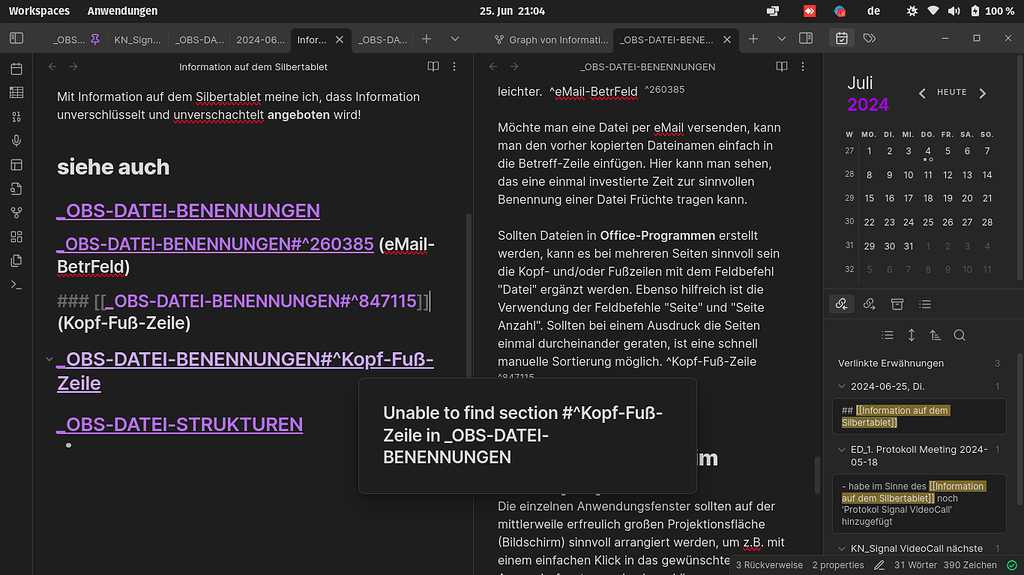 Link To A Block In A Note Human Readable Block Identifiers Obs Adds A Generated Block 