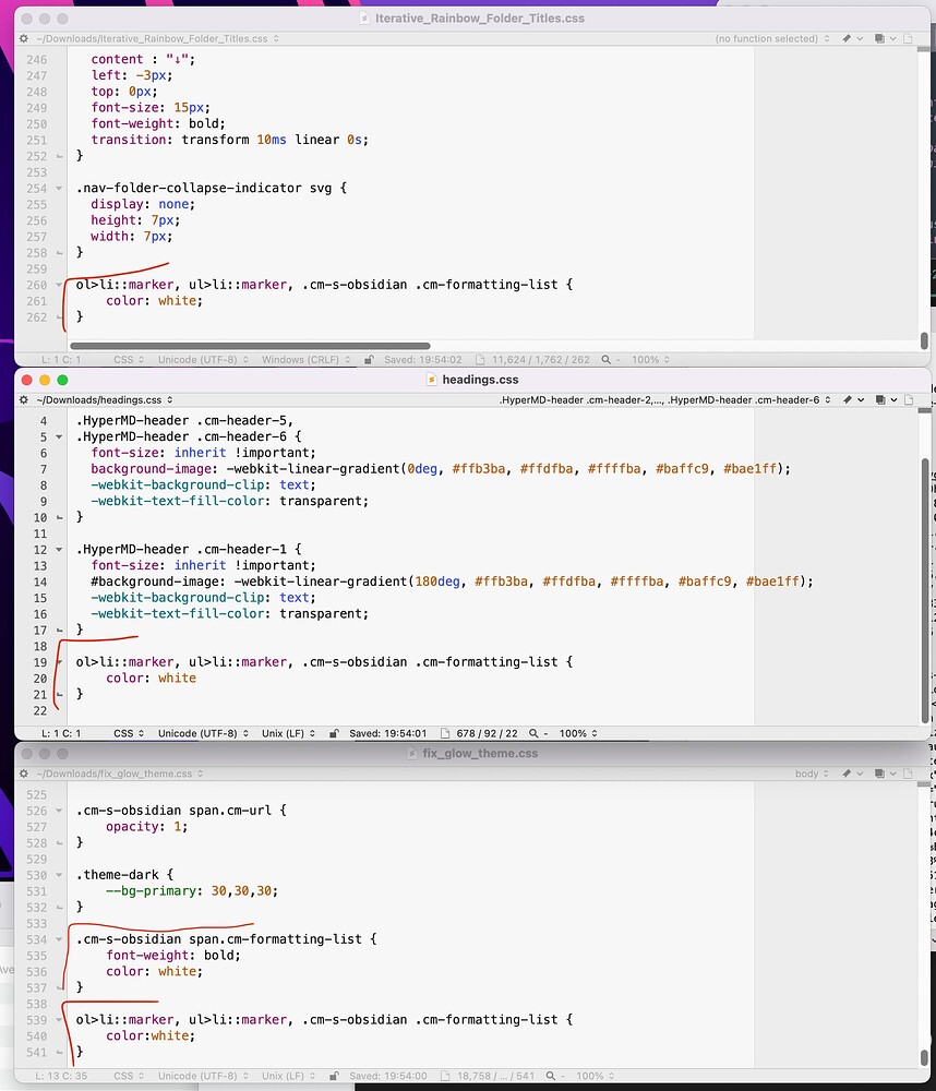How to change color of numbered list? - Custom CSS & Theme Design - Obsidian Forum