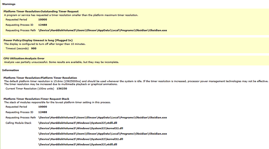 Platform Timer Resolution:Outstanding Timer Request from Obsidian.exe - Help - Obsidian Forum