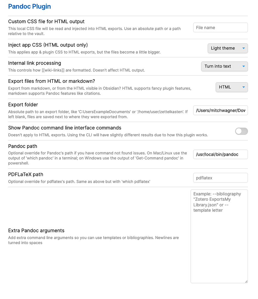Obsidian Pandoc plugin—Pandoc export failed - Help - Obsidian Forum Obsidian Pandoc plugin—Pandoc export failed - Help - Obsidian Forum