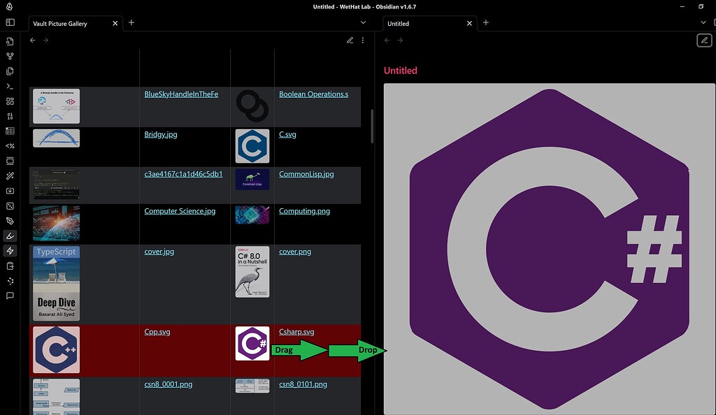 A brute force dataviewJS query to create a multi-column picture table ...