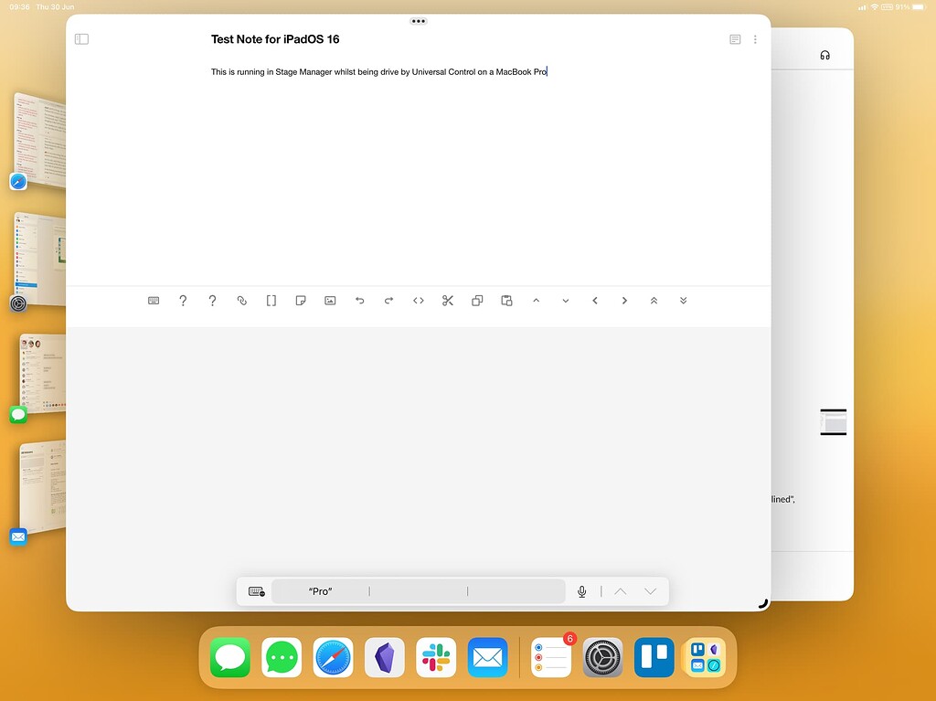 Keyboard displays incorrectly on iPadOS 16 with Universal Control and Stage Manager - Bug ...