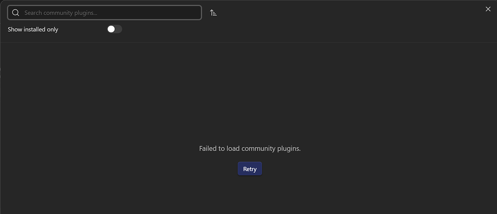 Could not load community theme and plugins - Help - Obsidian Forum