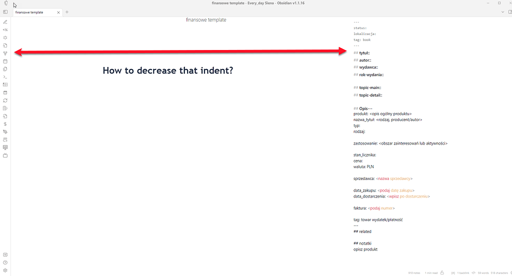 Problem with the indent size in editing view - Help - Obsidian Forum