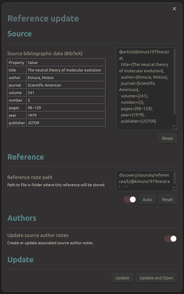 Bibliosidian: Native (Obsidian-first) Bibliographic Reference Graph ...