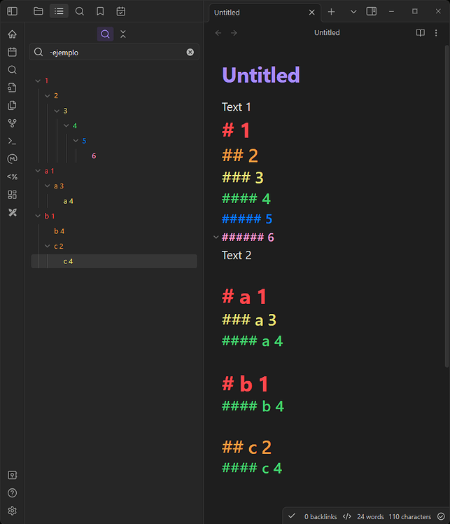 Trying to color the Outline headers/levels - Custom CSS & Theme Design - Obsidian Forum