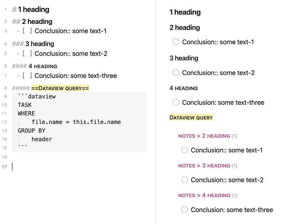 Dataview - Group Inline Fields by Headers - Help - Obsidian Forum