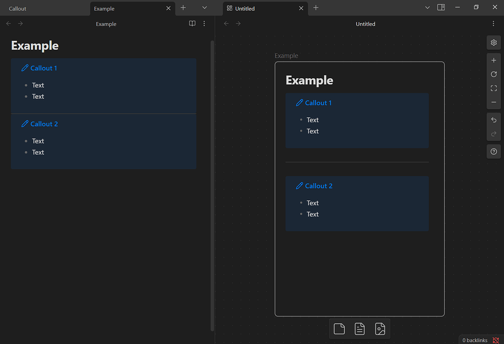 Callout separation on Canvas (visual bug) - Bug reports - Obsidian Forum