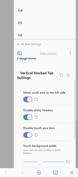 Switch orientation on stacked tabs using CSS? - Custom CSS & Theme Design - Obsidian Forum