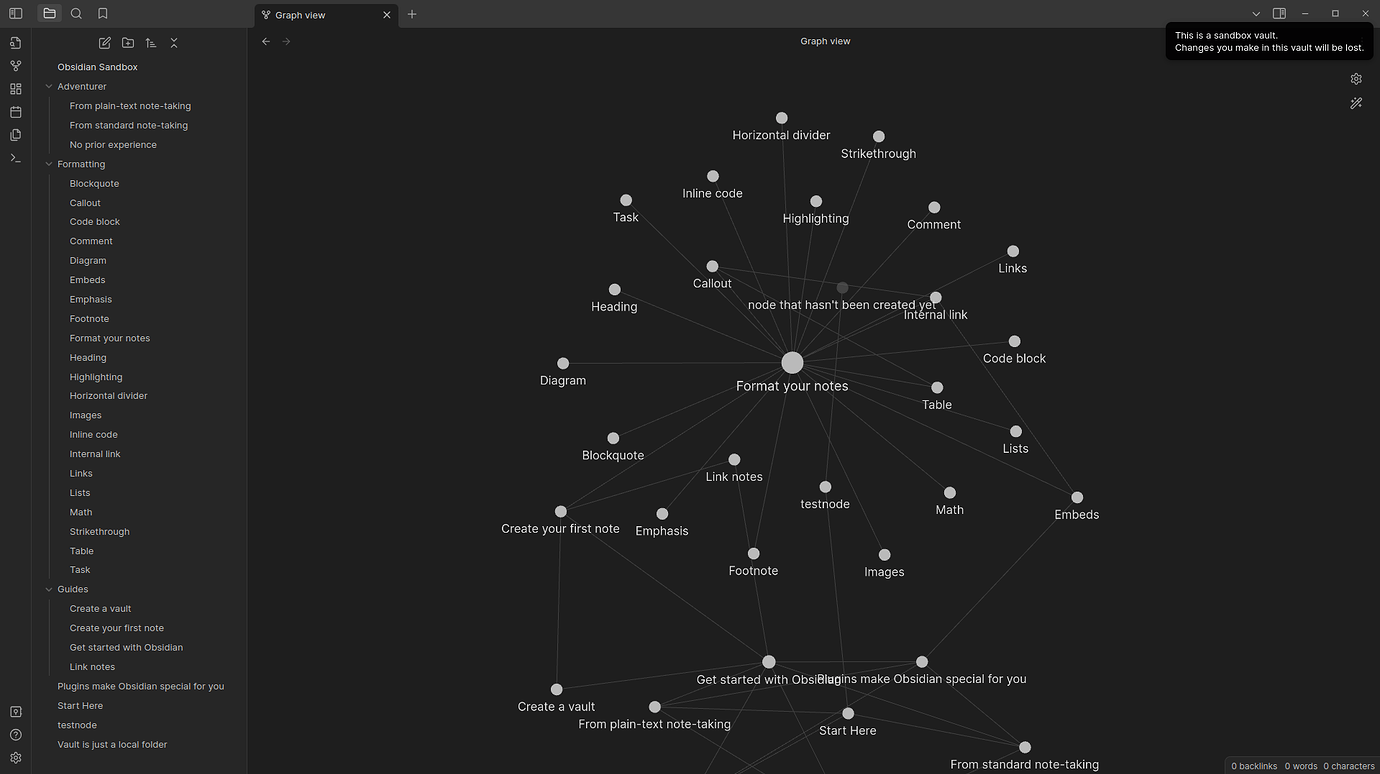 Graph view nodes are the same colour as the background and CSS snippets ...