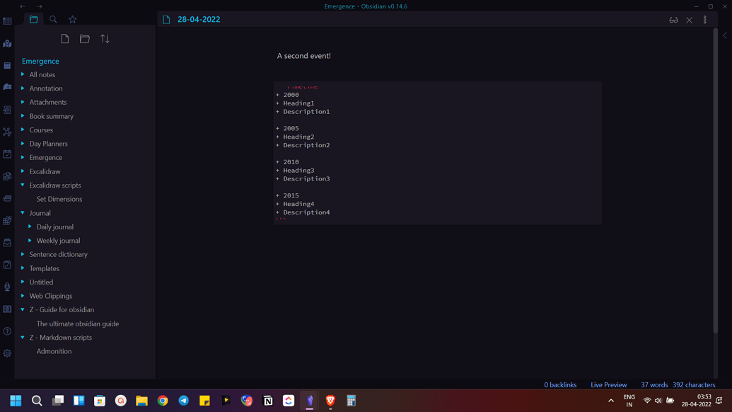 New Plugin: Timeline - Share & showcase - Obsidian Forum
