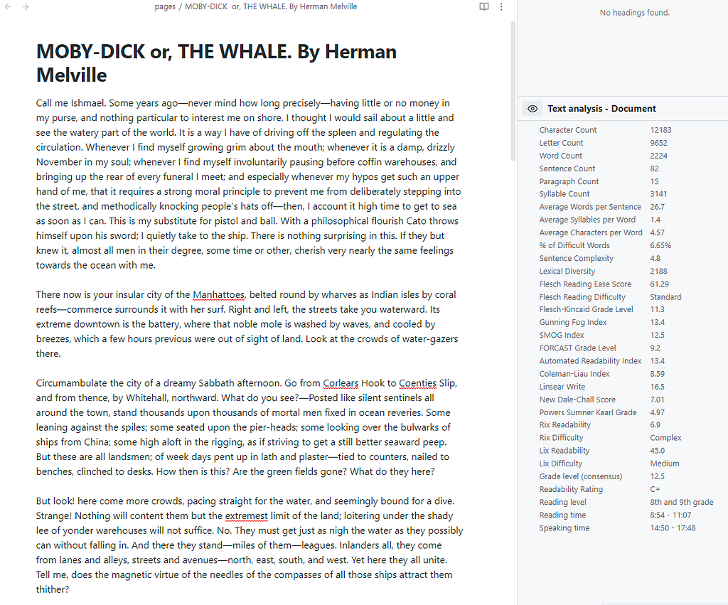 Text Analysis plugin - Share & showcase - Obsidian Forum