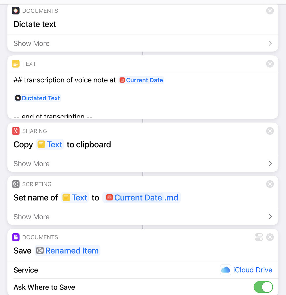 Using advanced uri plugin + iOS shortcuts / voice to note - Help ...
